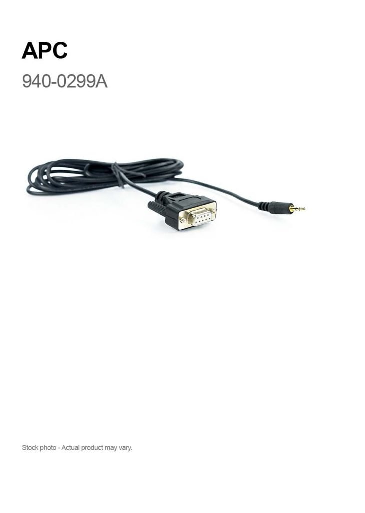 APC 940-0299A serial cable for AP9630, AP9631 and AP9635