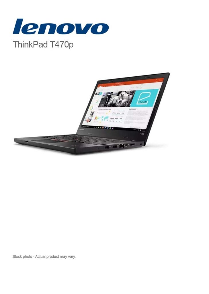 Lenovo ThinkPad T470p Core i5-7440HQ, 16 GB, 256 GB SSD, 14″ FHD, WIN ...